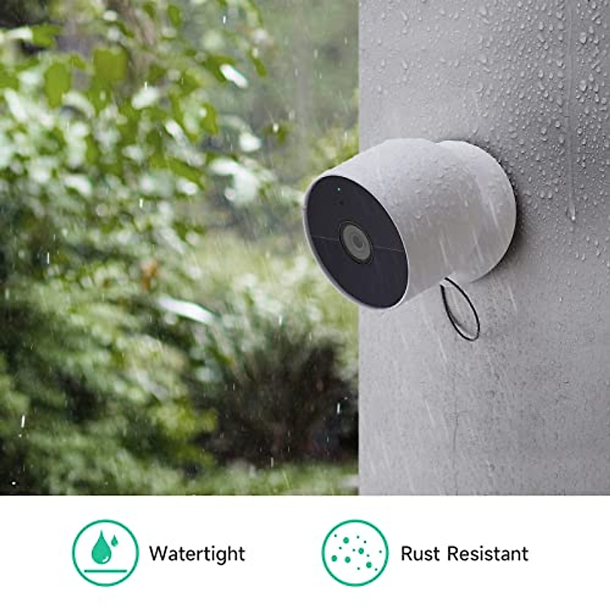 OLAIKE Anti-Theft and Anti-Drop Safety Chain Accessory for Google Nest Cam Outdoor or Indoor (Battery) - 2nd Gen,Screws and Screwdrivers with Special Holes, Not Easy to Steal (Camera Not Included)