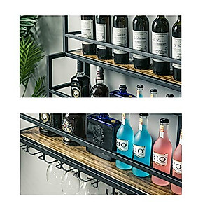 Wine Rack Wrought Iron Vintage Wine Rack Upside Down Wine Rack Creative Shelf Wall-Mounted Wine Rack Goblet Holder Wine Rack Glassware Rack Cup Holder
