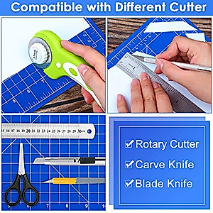 12" x 9" Rotary Cutting Mat, Caffox A4 Cutting Mat Self Healing Sewing Mat for Crafts Double-Side Cutting Board for Fabric, Hobby Quilting, Clay, Model and Scrapbookin