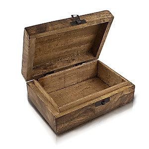 Great Birthday Gifts Handmade Decorative Wooden Jewelry Box Hamsa Hand Carving Jewelry Organizer Keepsake Box Treasure Chest Trinket Holder Watch Box Storage Lock Box 7 x 5 Inches Housewarming Gift