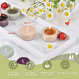 Sungmor 16 Pack Tea Lights Scented Candles, Small Premium Scented Tea Warmer Candles, Aromatherapy Relaxing Mini Tealight Candles for Beauty Salon Home Office, 100% Natural Soy Wax No Lead Smokeless