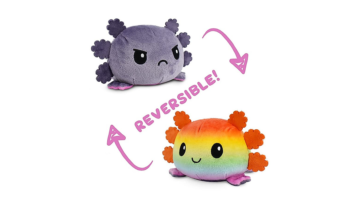 TeeTurtle Reversible Axolotl Plushie - Show Your Mood