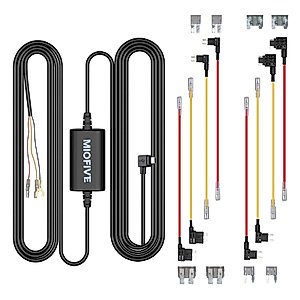Miofive Dash Cam Hardwire Kit, 11.5ft Micro USB Hard Wire Kit for Dashcam Converts 12V-24V to 5V/2.4A w/Fuse Kit and Installation Tool, Enables Parking Mode, Low Voltage Protection for Dash Cameras