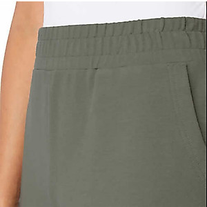 32 Degrees Women's Elastic Waistband Jogger Pant (Olive, X-Large)