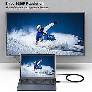 USB C to DVI Cable, Benfei USB Type-C to DVI Cable [Thunderbolt 3] Compatible for MacBook Pro 2019/2018/2017, Samsung Galaxy S9/S8, Surface Book 2, Dell XPS 13/15, Pixelbook and More - 6 Feet