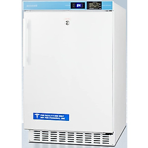 Summit ACR45L 20 Inch Freestanding or Built-In Counter Depth Compact Refrigerator with 2.65 cu. ft. Capacity Slim 20` Width, High-Temperature Alarm in White