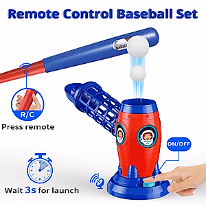 LZZAPJ T Ball Sets for Kids 5-8,Tee Ball Set with Plastic Baseball Bat,Toddler Baseball Game Sports & Outdoors Toys, Baseball Training Equipment for Youth 3-5, Tball Set Gifts for Boys Girls 8-12