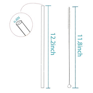 6 Pack Plastic Clear Reusable Straws for 40oz/30oz Stanley Cup Tumbler," Replacement Straws with Cleaning Brush Fit for Stanley Adventure Travel Tumbler- BPA-Free and Durable (clear)