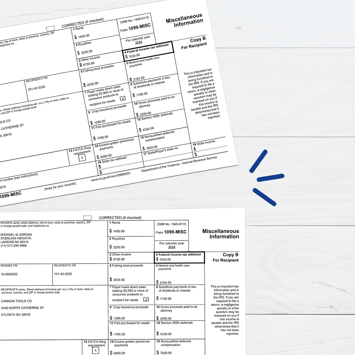 PrintWorks Half Sheet Perforated Paper, 8.5 x 11, 20 lb, 2500 Sheets, White (04116C)
