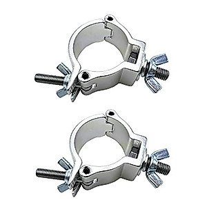 2 inch DJ Stage Lighting truss Clamp Fit 2inch OD Tubing Pipe Aluminum Mounting for Moving Head Light Par Light Spotlight(Max Load 220lb) (2PCS)