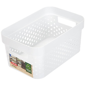 Curver Infinity Tray 4.5 L Dots Recycled Plastic Pink Crates, white, S
