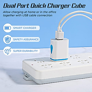 Xuhal 12 Pcs Fast USB Wall Charger USB Charging Block Bulk USB Charger Adapter Plug Cube 2.1A USB Wall Charger Replacement for Most Smartphones and Tablets, Colorful(Water Drop Style)