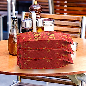 Yarlung 200 Pack Hot Dog Bags Grease-proof Food Wrapper, Warming Aluminum Foil Wrap Paper Sleeves Retain Heat for Popcorn, Sausages, Snack Bars, Food Trucks, Carnival, 9.5x3.5x1.5 Inches