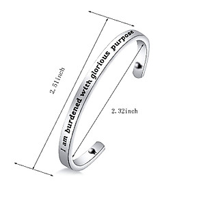 BNQL I Am Burdened With Glorious Purpose Bracelet Inspired Cuff Bracelet (cuff bracelet s)