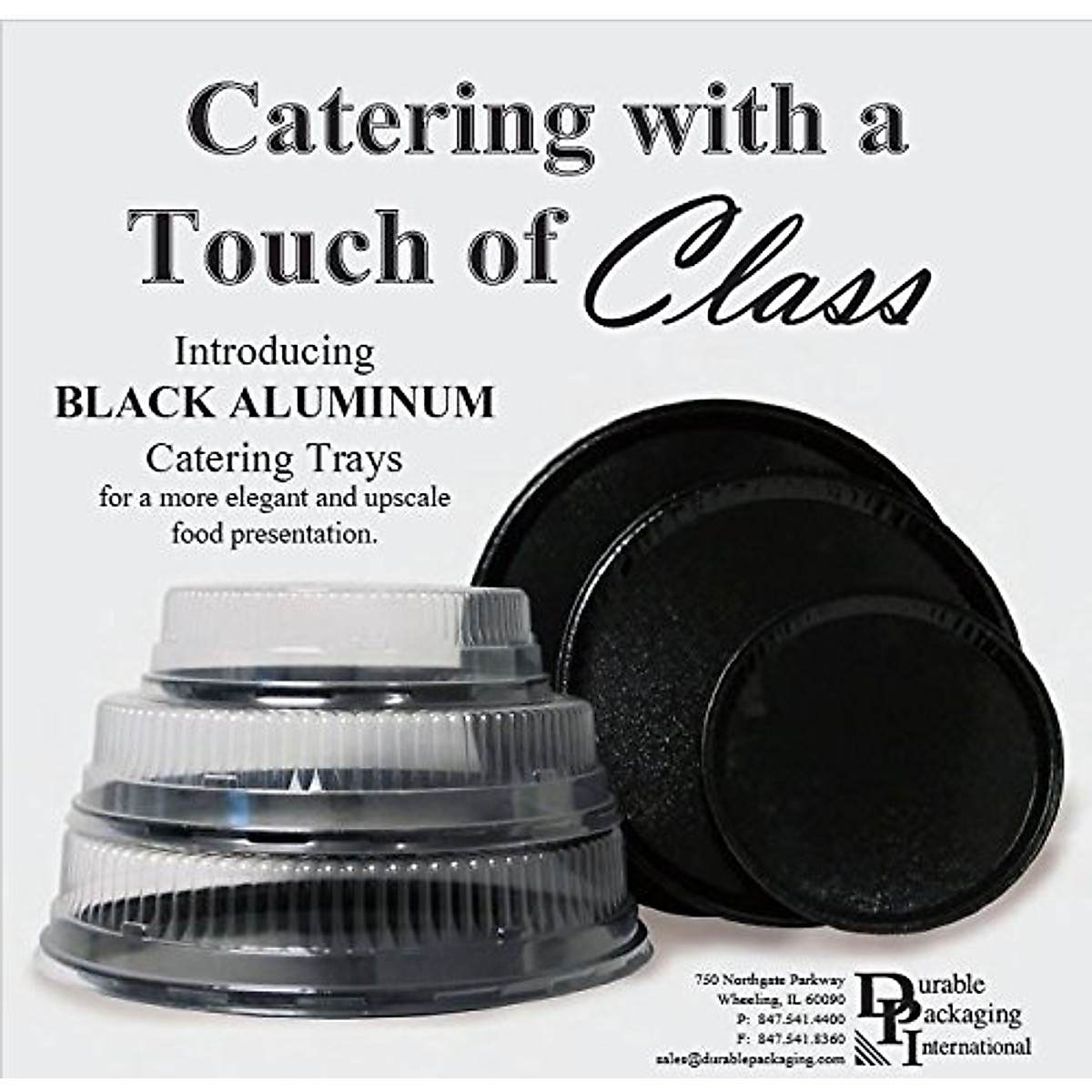 Durable Packaging Plastic Dome Lid for Round Disposable Pan, 12" (Pack of 25)