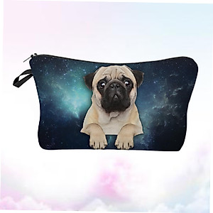 FRCOLOR 3 Pcs Cosmetic Bags for Women Toiletry Bag for Women Womens Toiletry Bag Printing Zipper Makeup Bag Printing Makeup Bag Cosmetic Pouch Women Makeup Bag Digital Miss Plate