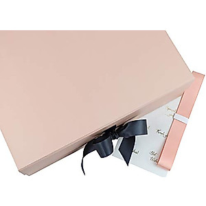SKETCHGROUP Big Pink Gift Box with 2 Satin Ribbon and Magnetic Closure (A4 Size)