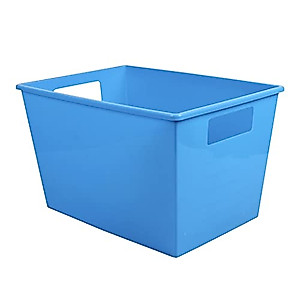 Personalized Easter Basket For Kids - Custom Bucket With Name - Pail With Handles - Gift Decor (Blue Bucket)