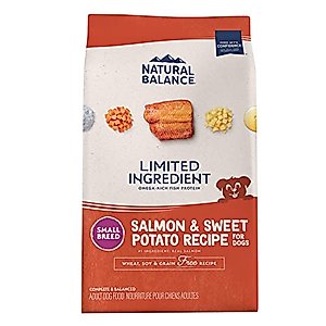 Natural Balance Limited Ingredient Small Breed Adult Grain-Free Dry Dog Food, Salmon & Sweet Potato Recipe, 4 Pound (Pack of 1)