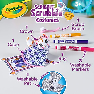 Crayola Scribble Scrubbie Pets Princess Playset, Kids Toys, Gift for Girls & Boys