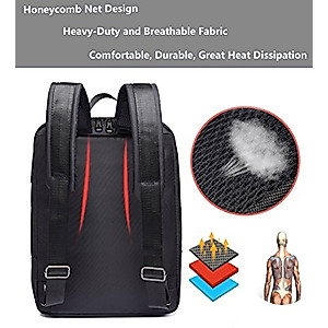 ZIXER Convertible Slim Professional Backpack Briefcase 3 in 1 Water Resistant Multifunctional Business Professional and College School Student Backpack Daypack Fits 15.6'' Laptop and Tablet (Black)