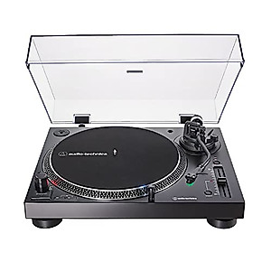 Audio-Technica AT-LP120XUSB-BK Direct-Drive Turntable (Analog & USB), Fully Manual, Hi-Fi, 3 Speed, Convert Vinyl to Digital, Anti-Skate and Variable Pitch Control Black