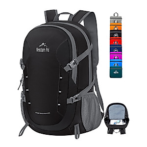 Venture Pal 40L Lightweight Packable Travel Hiking Backpack Daypack-Black