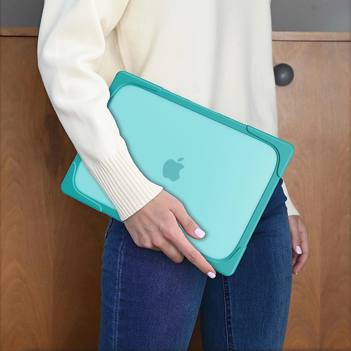 May Chen for MacBook Air 15 inch Case M2 A2941 / M3 A3114 Chip 2023 2024, Heavy Duty Shockproof Protective Hard Shell with Keyboard cover for Fold Kickstand, Blue