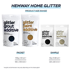 Hemway Glitter Grout Additive - Grout Tile Additive Tiles Bathroom Wet Room Kitchen - 10g Sample (Emerald Green)
