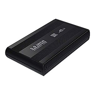 3.5 inch HDD External Case USB 2.0 to SATA External 3.5 Hard Drive Enclosure Disk for 3.5 SATA HDD External Storage Box with Aluminum Case (USB2.0-Silver)