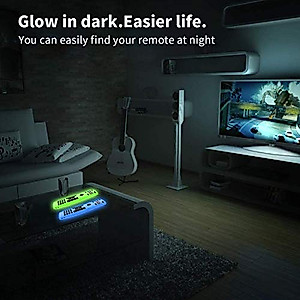 [3 Pack] TOLUOHU Case for Vizio XRT136 Remote Cover Case,for Vizio Remote Control Smart TV Remote Cover Case Glow Skin Sleeve with Lanyard(Shockproof/Anti-Slip/Lightweight)