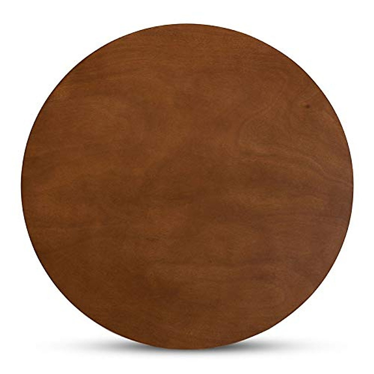 BOWERY HILL Mahogany Walnut Brown Finished 35-Inch-Wide Round Wood Dining Table