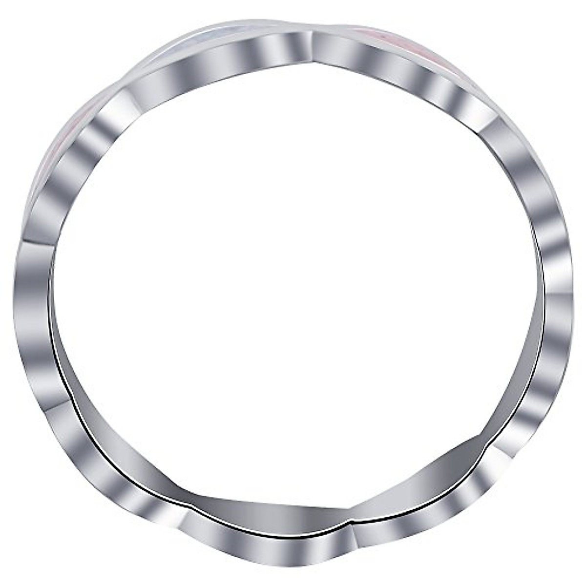 Southwestern Style Oval Turquoise and Coral Gemstone 4mm 925 Sterling Silver Infinity Band Ring for Women Size 8