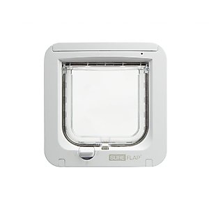 SureFlap - Sure Petcare Microchip Cat Flap, White, Scans Pet's ID on Entry, Check Your Cat's Size,Flap Opening is 4 3/4” (H) by 5 5/8” (W)