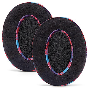 WC PadZ Velour - The Ultimate Upgraded Earpads by Wicked Cushions - Compatible with Audio Technica, HyperX, SteelSeries Arctis & More - Extra Thick - Bigger Opening - Soft Memory Foam | (Speed Racer)