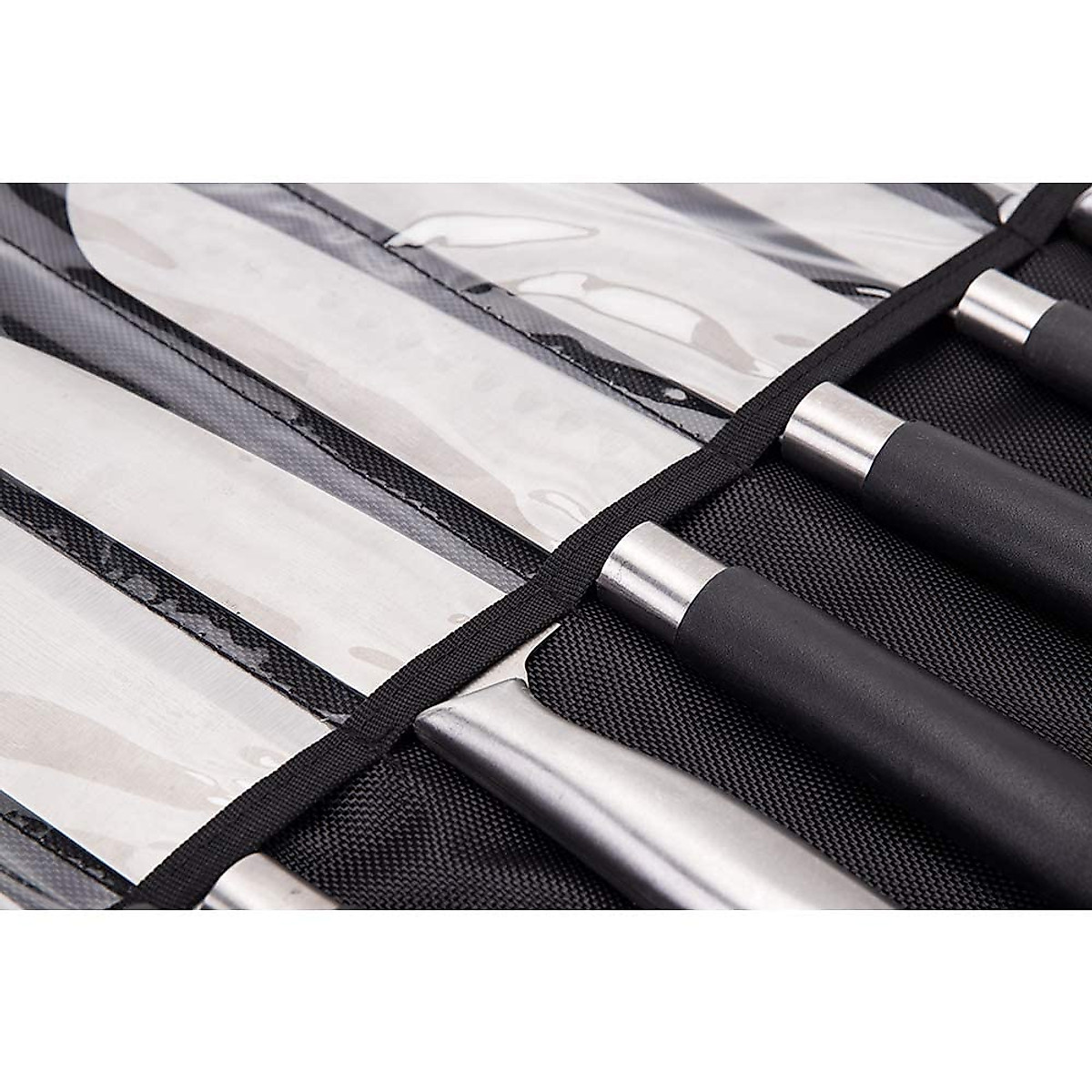 Degpum Chef Knife Bag Knife Roll, Canvas Chef Knife Roll Bag, Portable Knife Bag Storage Bag for Chef or Culinary Enthusiasts Men Women,Butcher Knife Roll Bag