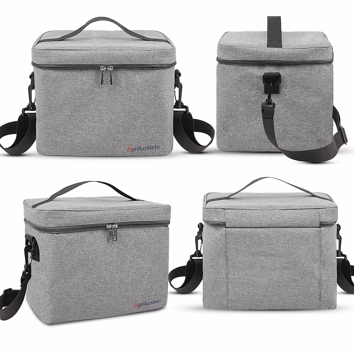 Aprikostein Small Cooler Asclassic, Soft Cooler Bags Insulated 17L 20 Can Portable Collapsible Cooler, Lunch Box Cooler for Men Work Beach Travel Camping, Gray
