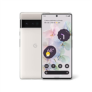 Google Pixel 6 Pro - 5G 6.71" AMOLED - Unlocked Smartphone with Advanced Pixel Camera and Telephoto Lens - 128GB - Cloudy White (Renewed)