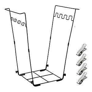 Niurui Garden Trash Bag Holder - Outdoor Leaf Bag Support Stand Multi-Use Metal Garbage Bag Holder Frame Holds 30-45 Gallons Bag for Leaves, Camping, Yard Weeding, Lawn Party