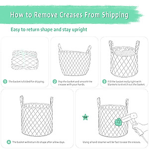 Lulumoon Baby Basket Reversible Laundry Basket, 11"x11“, Starry Night