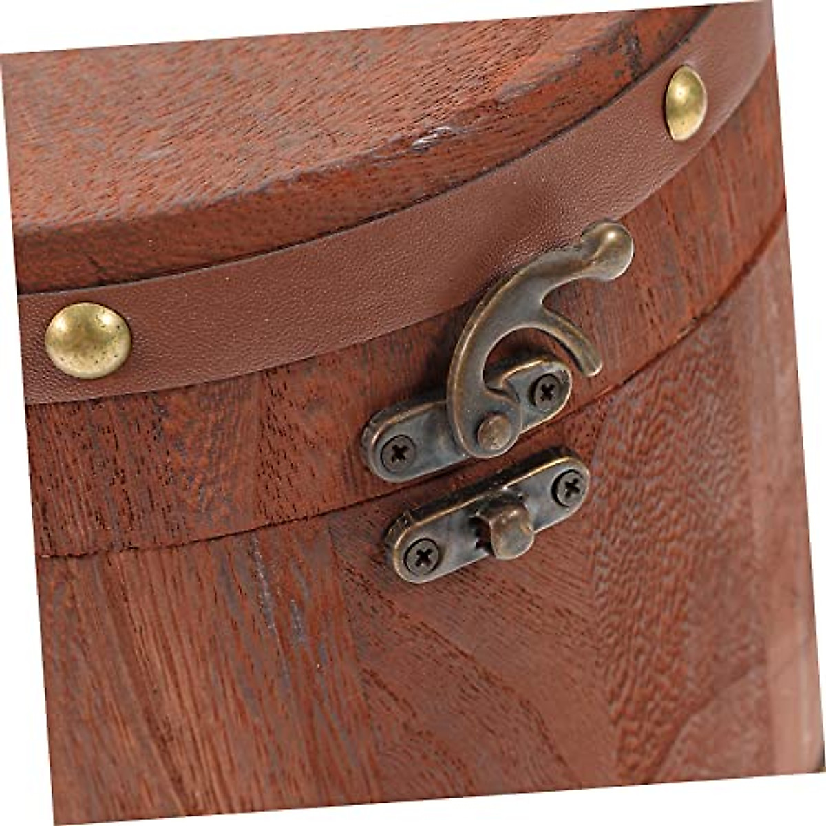 Cabilock 1pc Multi-functional Natural Can Barrel Creative Sealing Snack Sugar Container Jars Light Jar Bag L Wood Airtight Cover Food Nuts Empty Lids Cellars Wooden Holder Candy