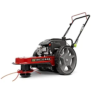 Earthquake Walk Behind String Mower With 160cc Viper 4-Cycle Engine, 22” Cutting Diameter, 14” Never-Go-Flat Wheels, Easy Assembly, Adjustable Handlebar, Model # 40314