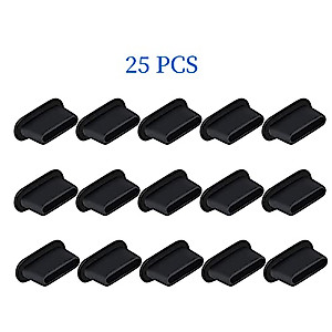 25PC USB C Dust Plug, Silicone Anti Dust Plug for USB Type-C, USB C Dust Cover for iPhone 15 Pro Max Plus, Samsung Galaxy S23 S22 S21 Ultra Plus, Z Fold, Google Pixel 7 8 Pro, OnePlus & Type C Device