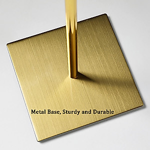 LXLIGHTS Hand Towel Holder, Stainless Steel T-Shaped Clothing Store Earrings Jewelry Stand with Square Base for Bathroom Kitchen Scarves Display Rack, 3 Colors (Color : Gold)