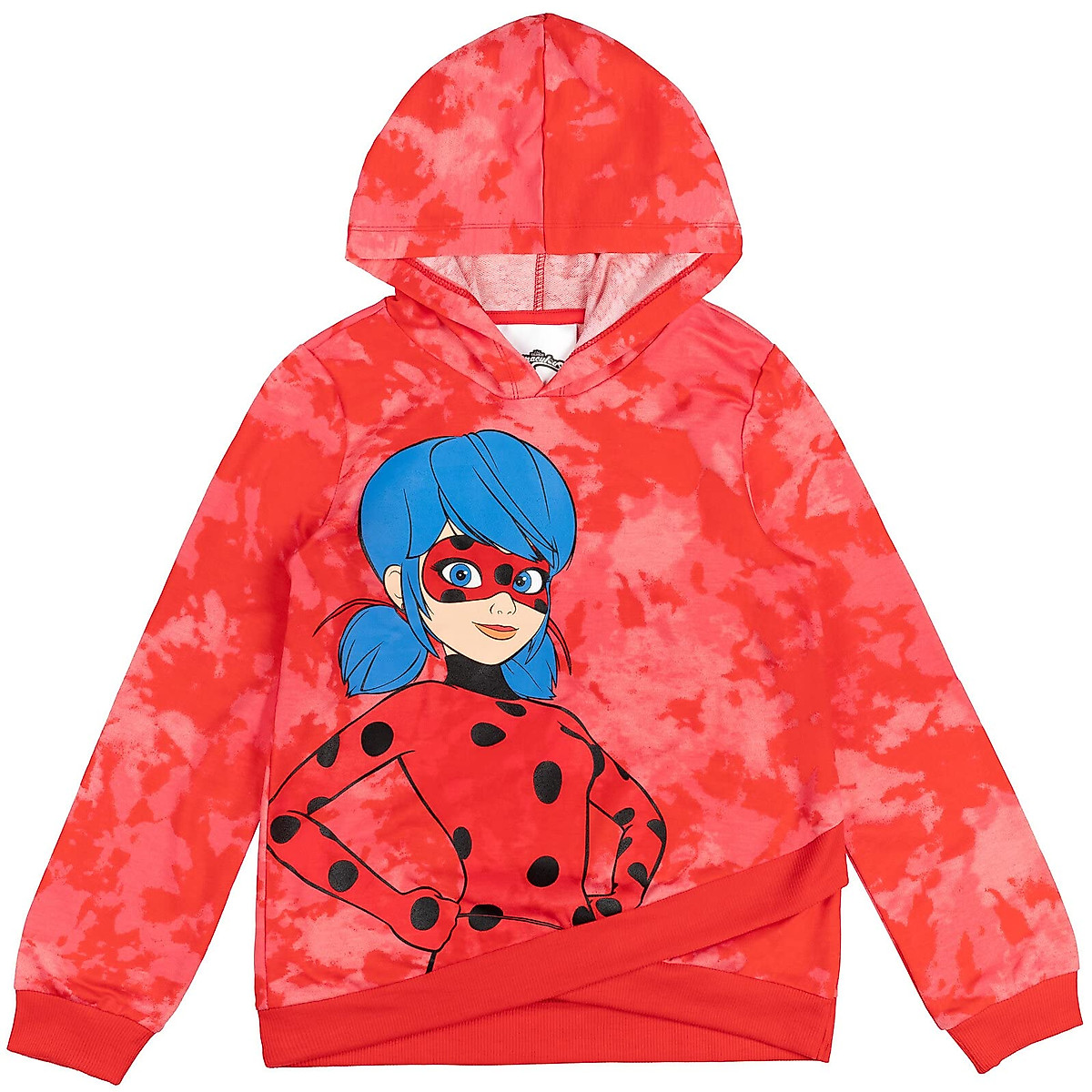 Miraculous Ladybug Little Girls French Terry Hoodie Red 4-5