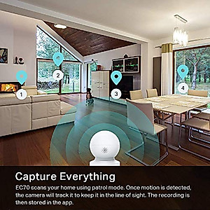 Kasa 4MP 2K Security Camera Outdoor Wired & Pan/Tilt Smart Security Camera, 1080p HD Dog Camera 2.4GHz with Night Vision, Motion Detection