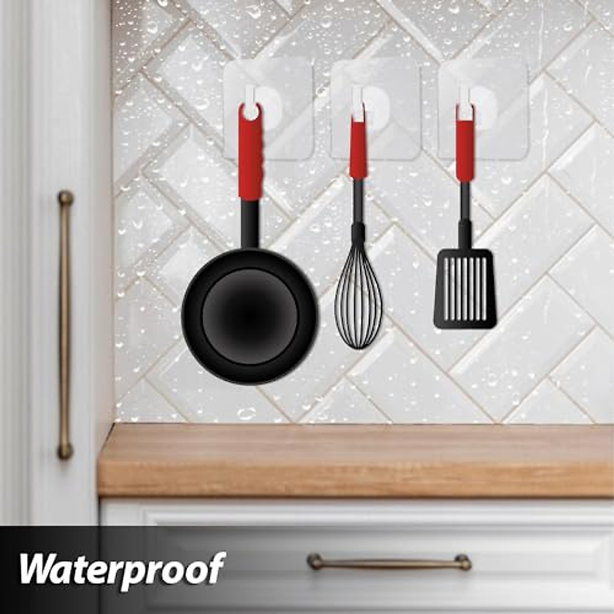 Sibba 12Pcs Adhesive Utility Hooks Wall Heavy Duty Large Hooks Self Sticky Hook Clear Strips Hooks Hanging Utility Hooks Home Storage Hook for The Drill Avoid Sticky Strips Fit Home, Bath, Kitchen