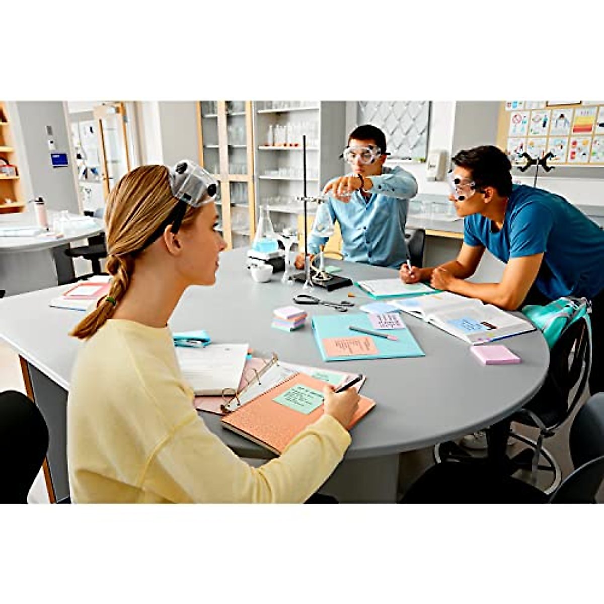 Post-it Super Sticky Recycled Notes, 5 Pastel Colors, Sticks and Resticks, 3 in x 3 in