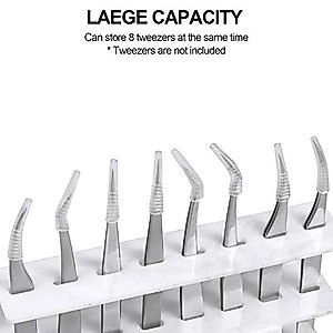 Fenshine 8 Holes Tweezers Stand Holder Acrylic Tweezers Display Storage Tweezers Shelf Holder for Eyelash Extensions Supplies Accessories Tools