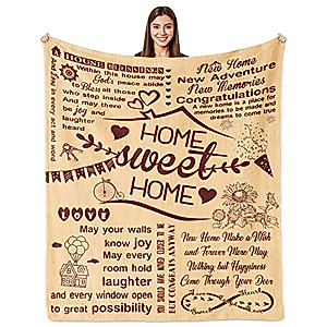House Warming Gifts New Home Blanket 60"x 50", Housewarming Gifts for Women, New Homeowners Gifts for a House Warming Couple, House Warming Return Gifts Ideas for Family , New Home Gifts for Home Men…